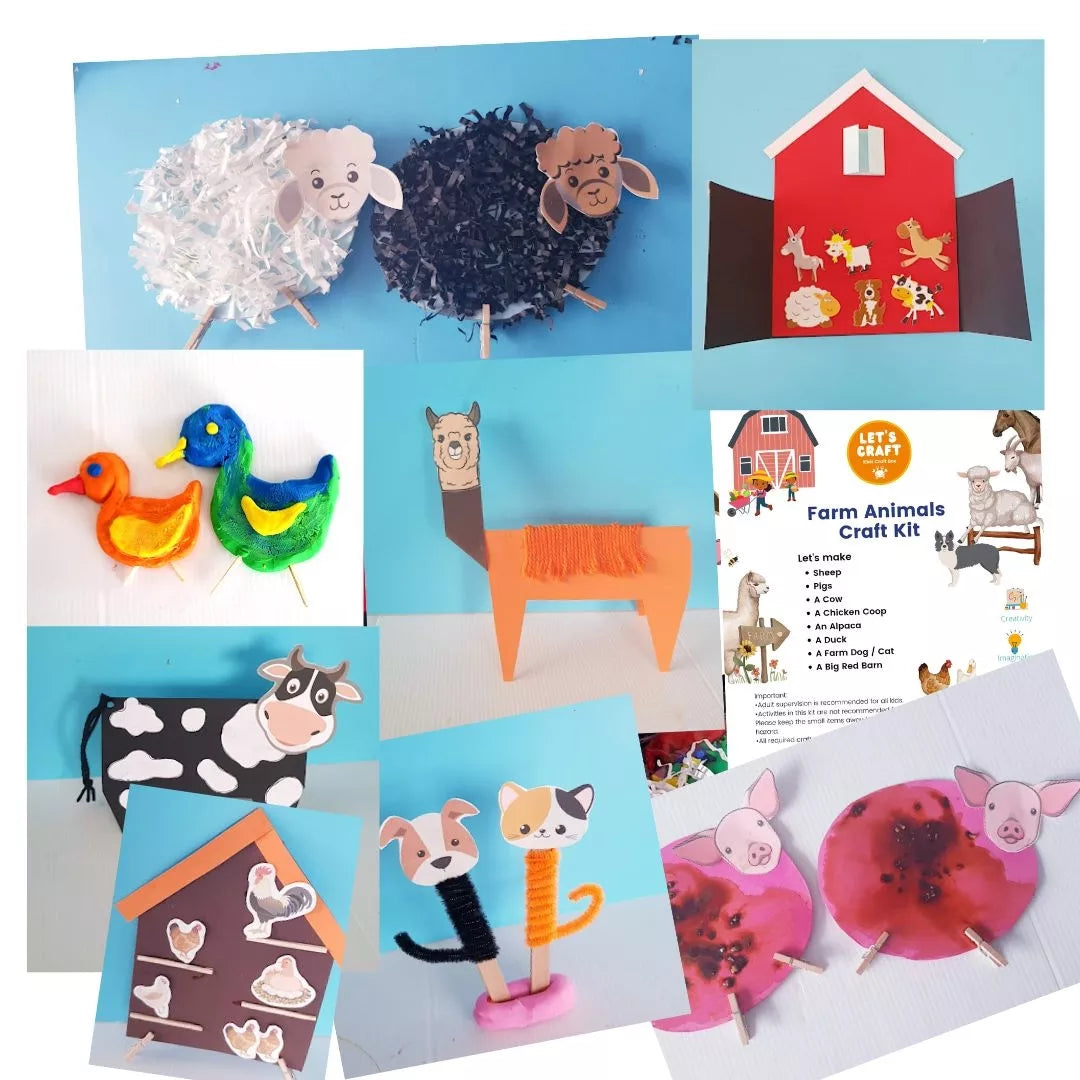 Farm Animals Craft Kit for NZ Kids! – Let's Craft NZ