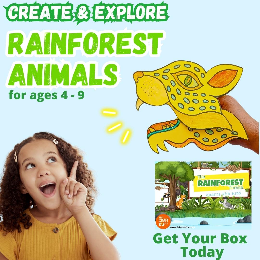 Rainforest Animals Kids Craft Kit – Let's Craft NZ